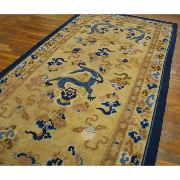 18th Century Chinese Ningxia Kang Dragon Carpet - Antique Rug Studio
