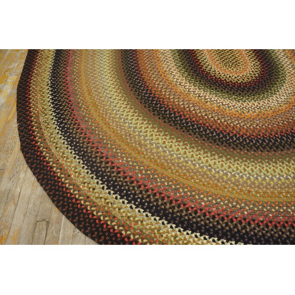 Antique Braided Rug - 25180 | North & South American | 9' 10" x 11' 10 ...