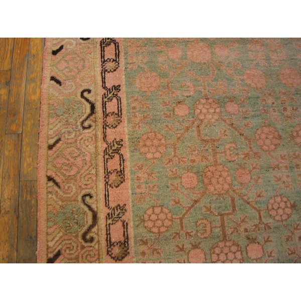 Early 20th Century Central Asian Chinese Khotan Carpe - Antique Rug Studio